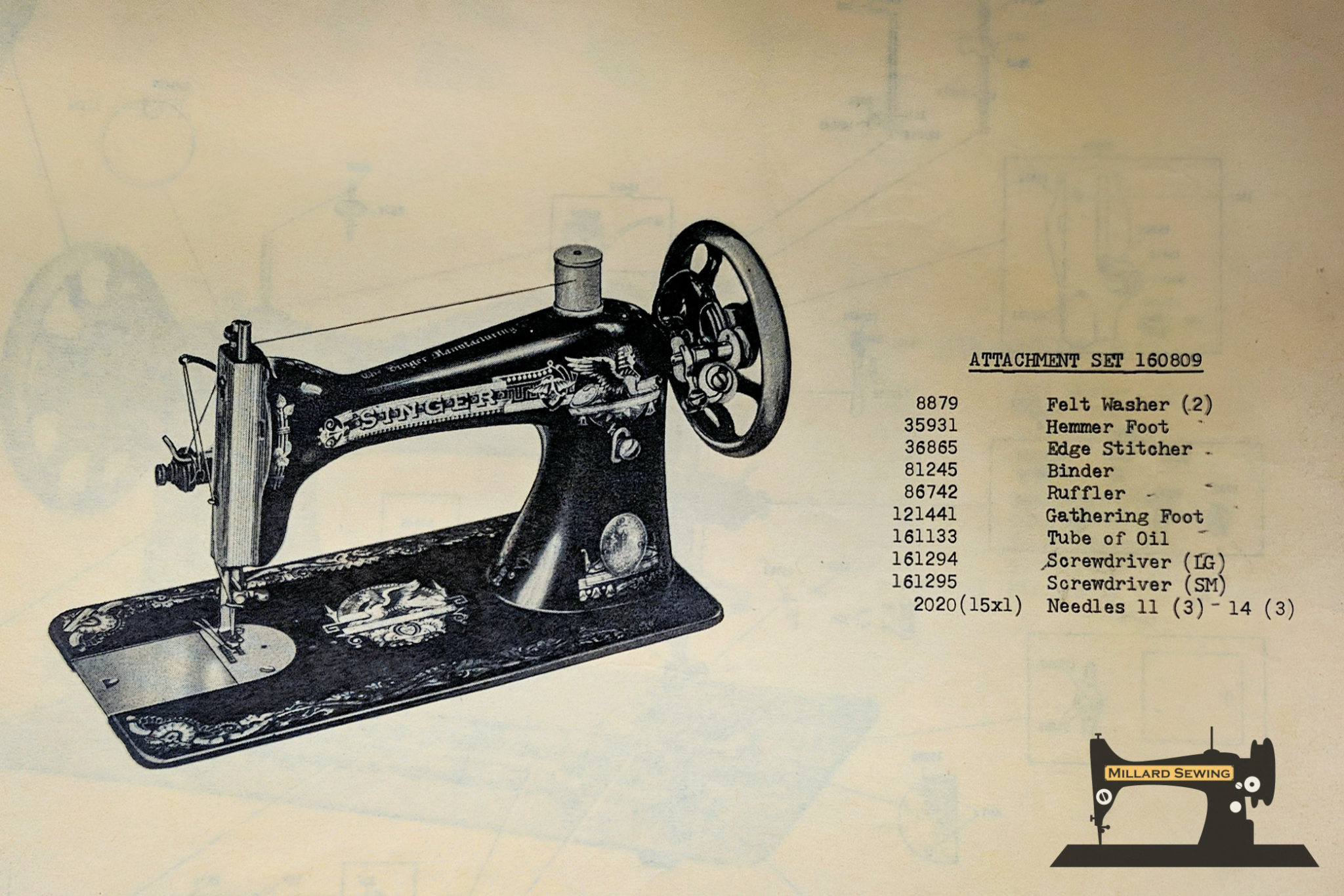 Attachment Set For Singer Sewing Machines Simanco #160809 – Millard ...