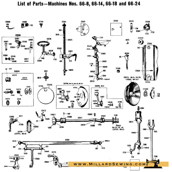Tension Assembly, Complete (Original) for Singer 66 & 99 Class Sewing ...