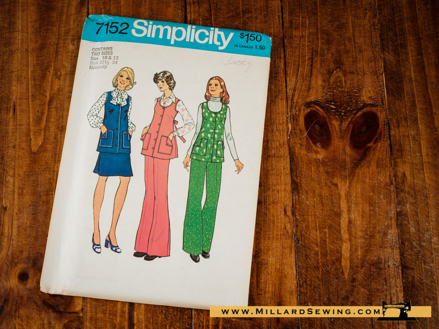 Simplicity 7152 Vintage 1975 Misses’ Maternity Top, Short Skirt, and ...