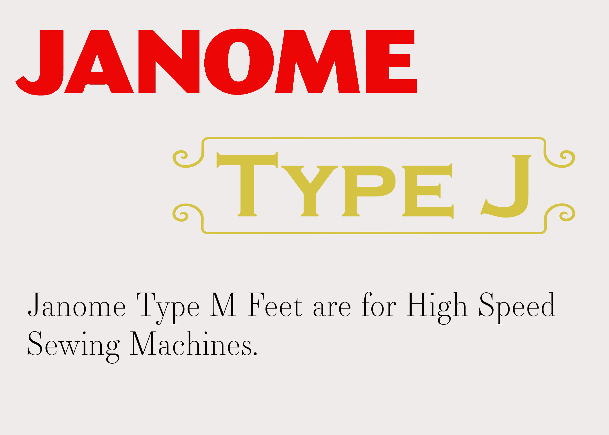 Janome Type J – Millard Sewing Center