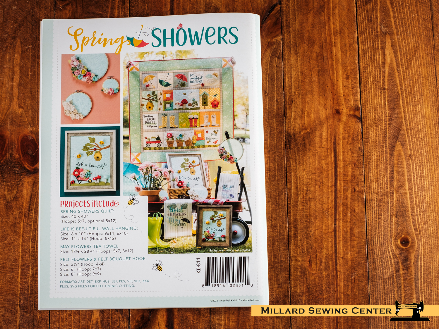 KD811, Kimberbell, Spring Showers – Millard Sewing Center